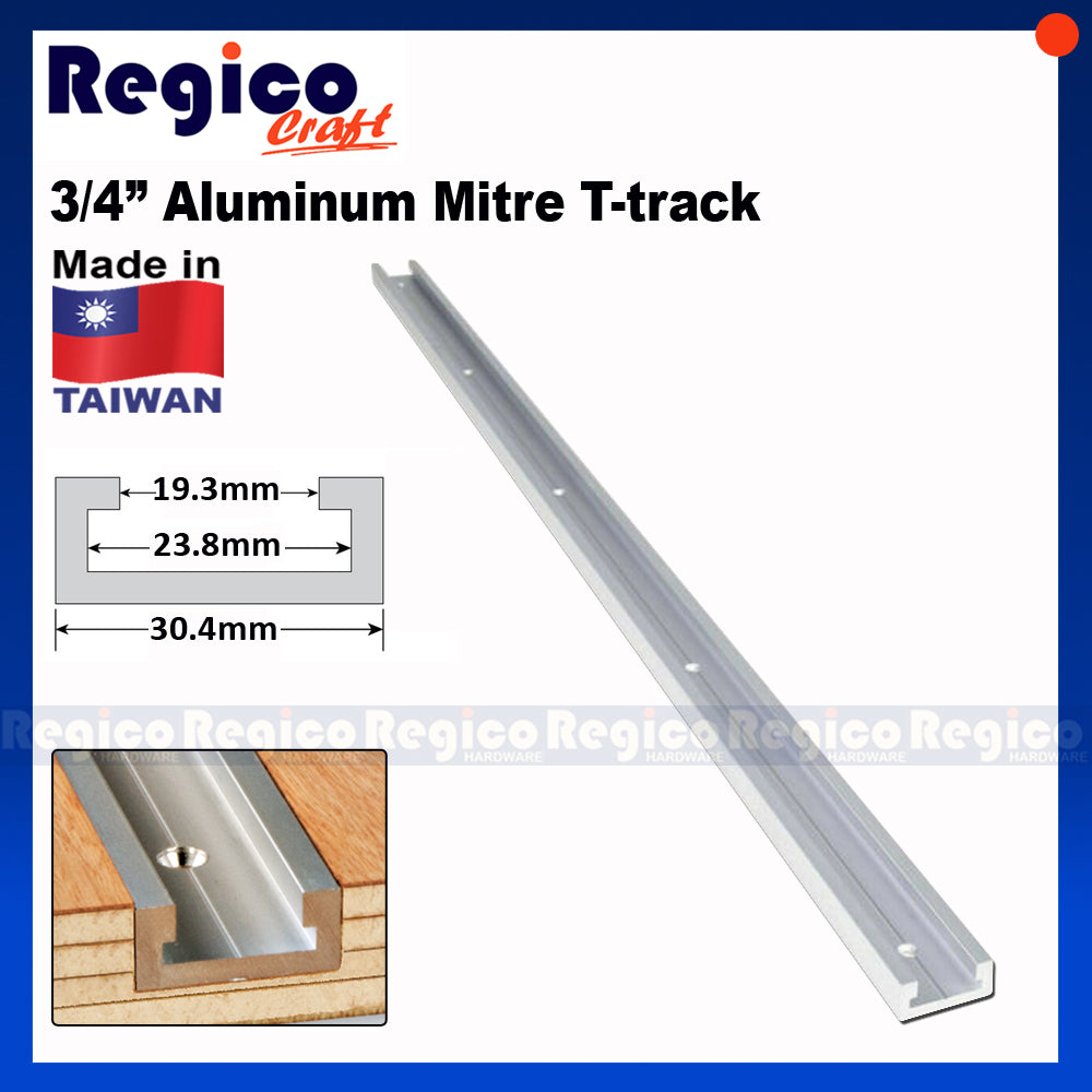 Regicocraft 48" Aluminum Mitre Miter T-track Guide Rail 3/4 #451-02 ...
