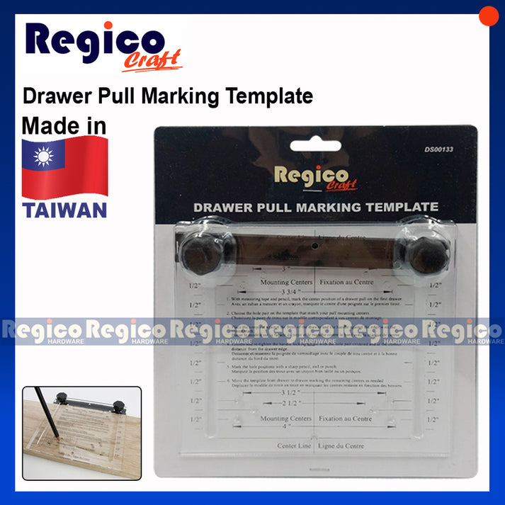 Regicocraft Drawer Pull Marking Template #00133 – PJRegico Hardware