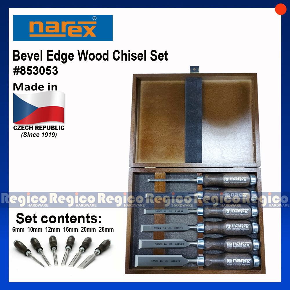 Narex Bevel Edge Wooden Wood Chisel Set Woodworking tools #877601 #853 ...