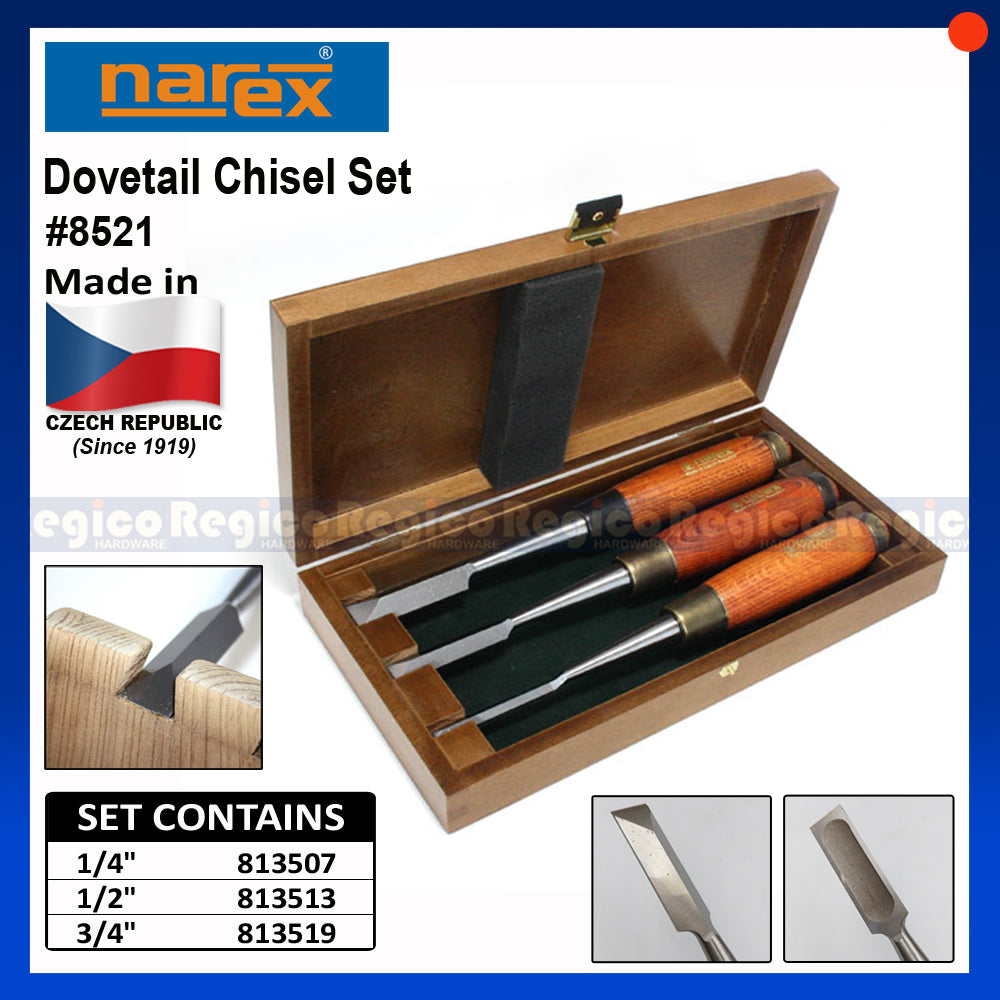 Narex Dovetail Chisel Set #8521 – PJRegico Hardware