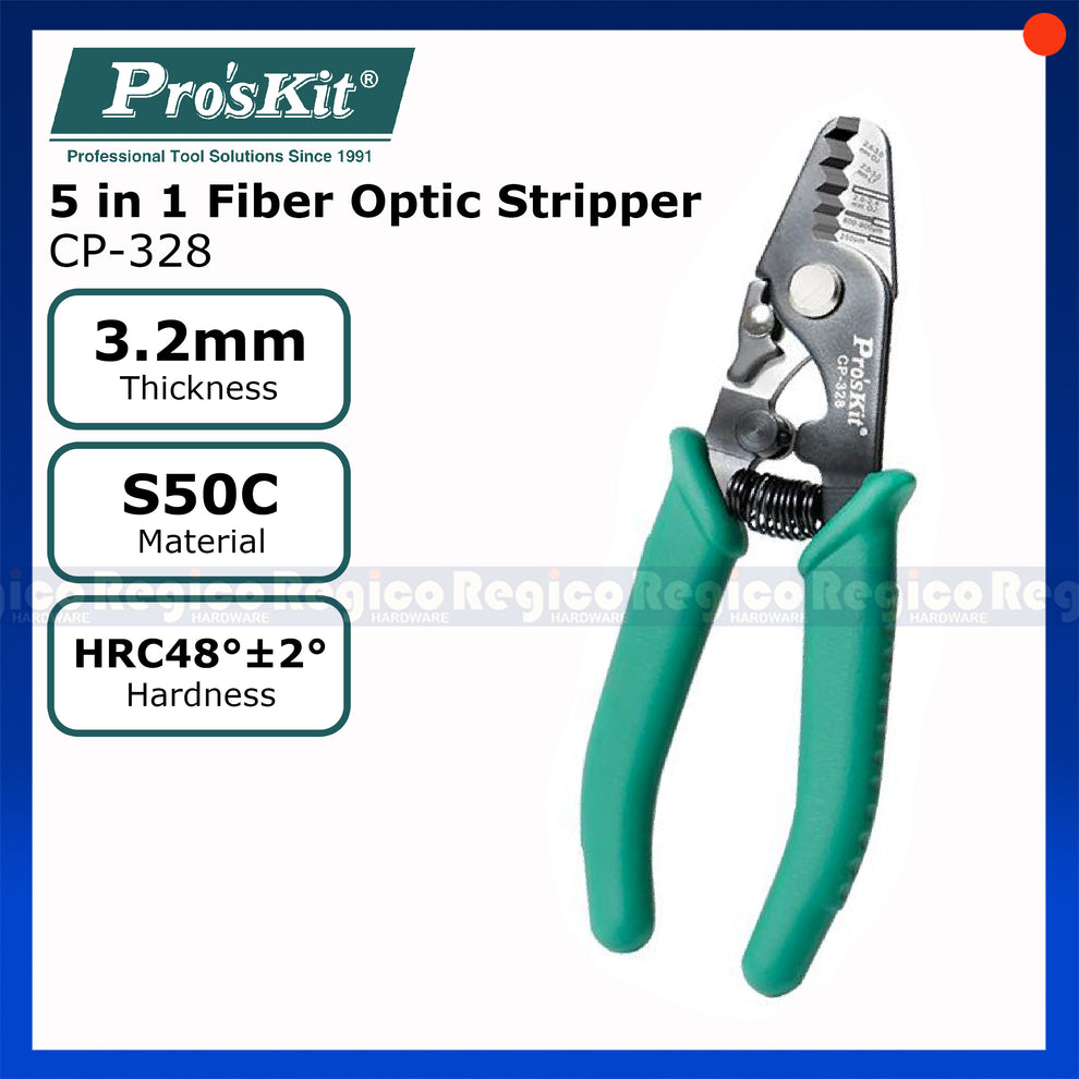 Proskit Fiber stripper Five-section multi-function fiber stripper tool ...