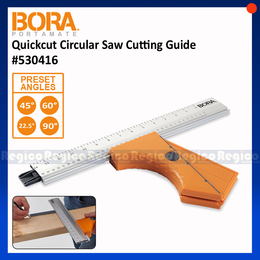 BORA QuickCut Circular Saw Guide with Rail & Angle Assist Woodworking ...