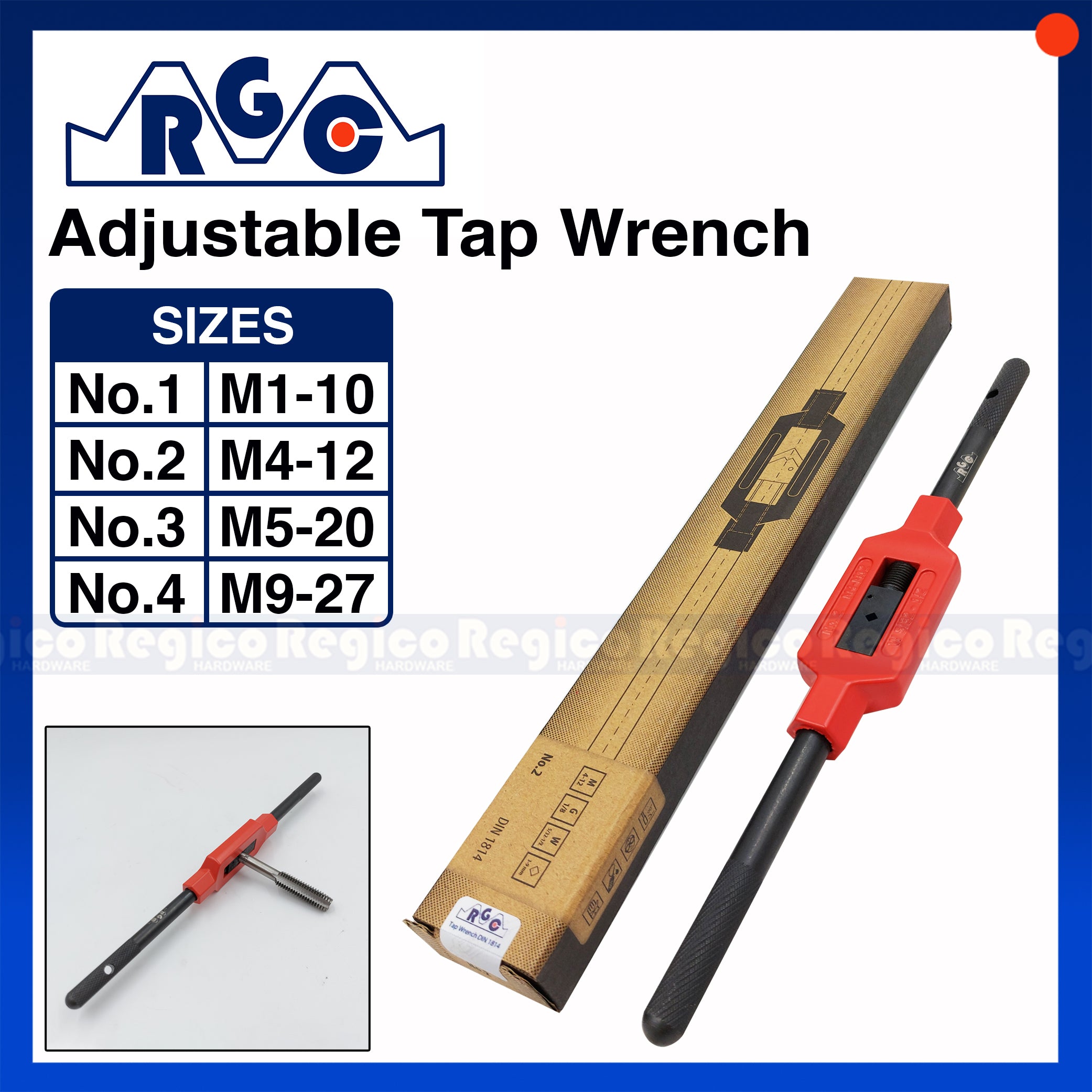 RGC Adjustable Tapping Wrench Hand Tap Tool Tap Wrench – PJRegico Hardware